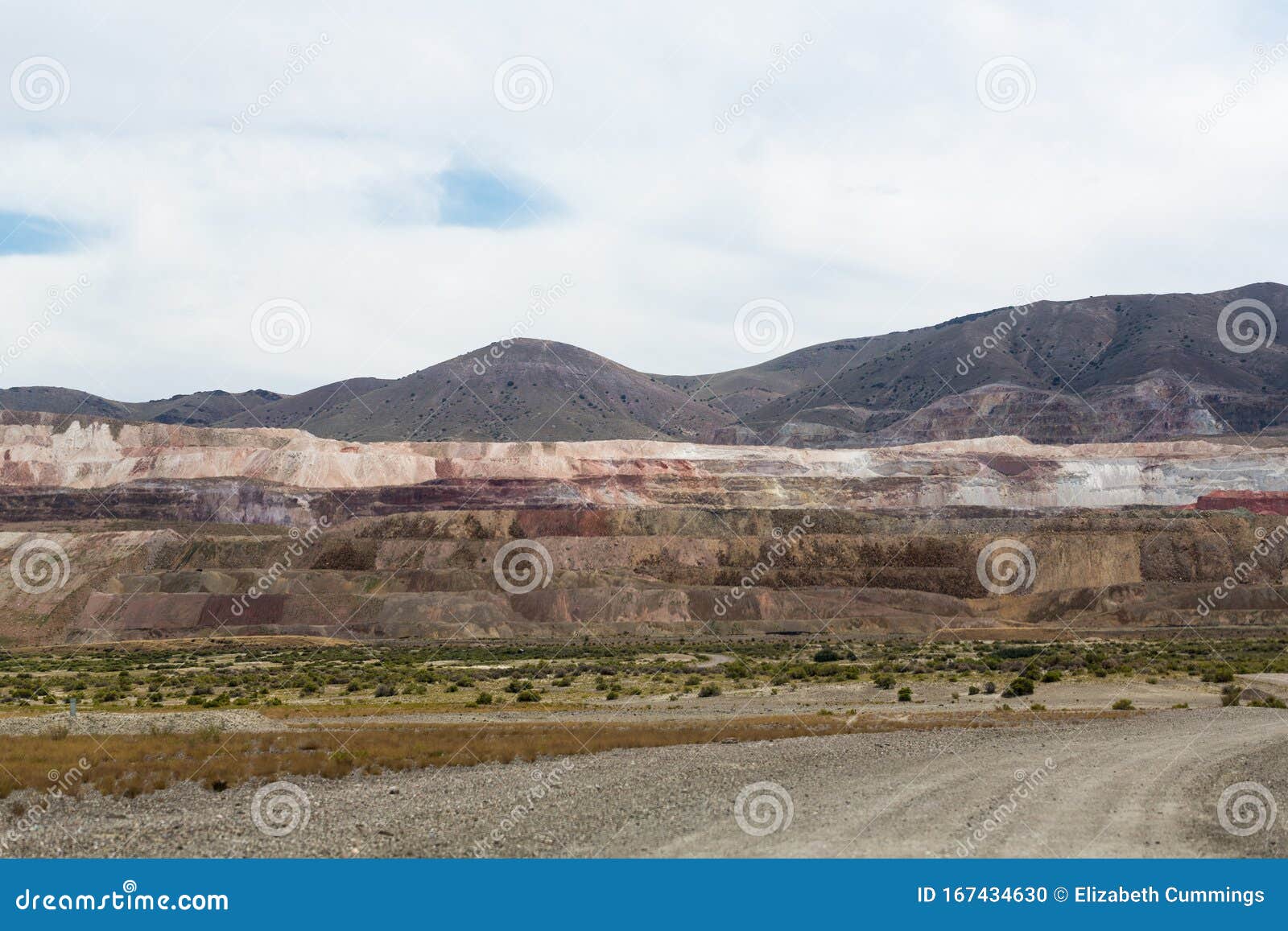 Large Tailing Piles from Modern Gold and Silver Mining Operation Stock ...