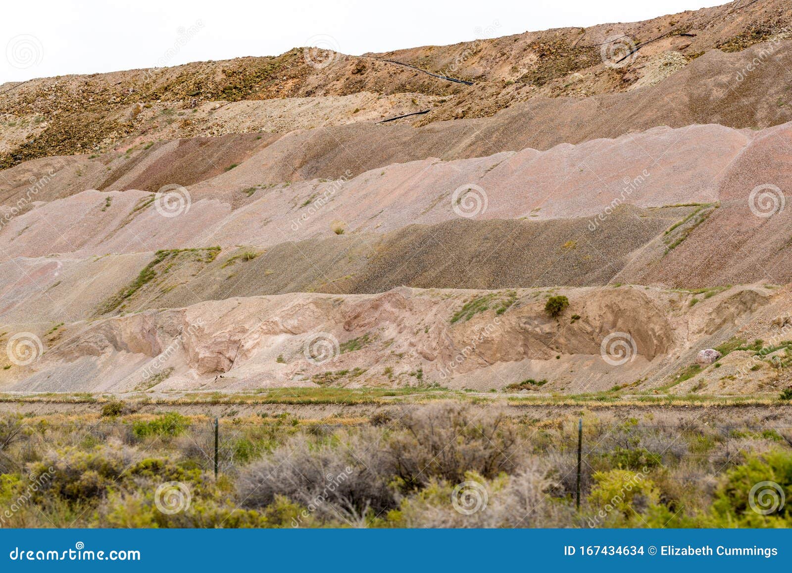Large Tailing Piles from Modern Gold and Silver Mining Operation Stock ...