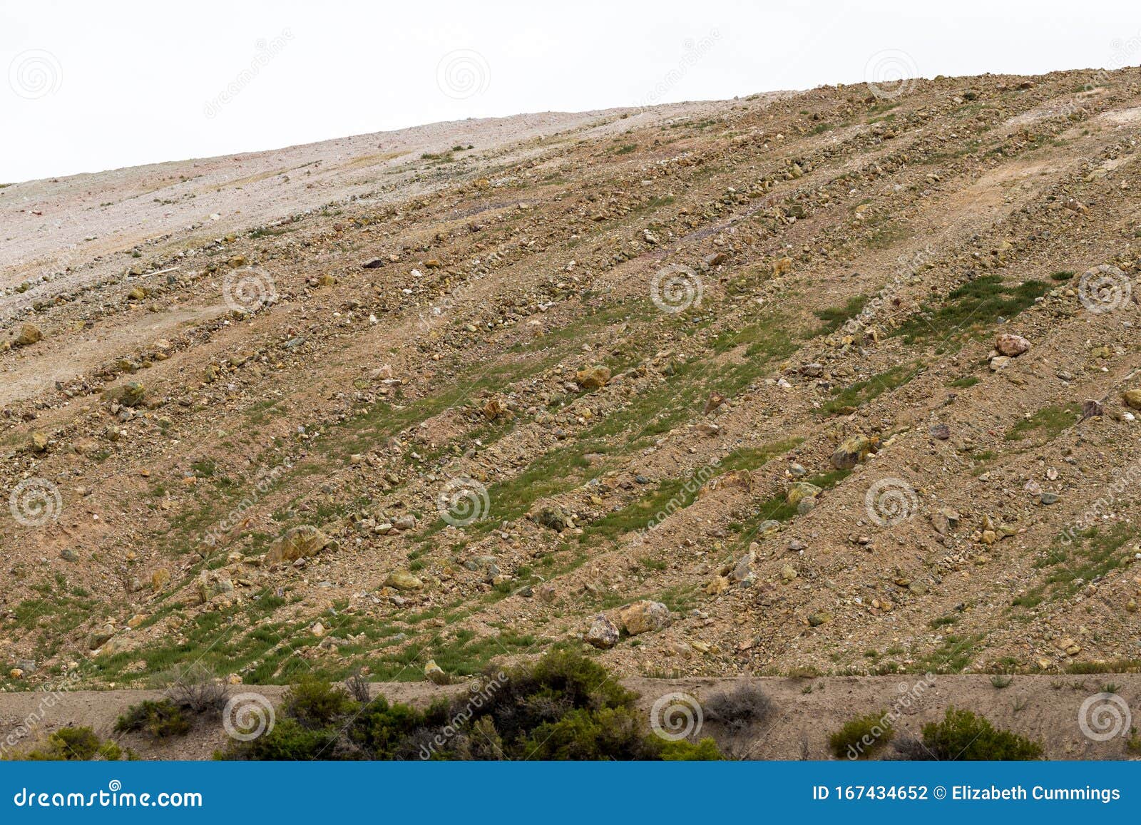 Large Tailing Piles from Modern Gold and Silver Mining Operation Stock ...