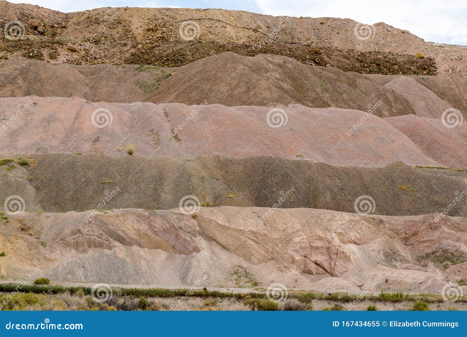 Large Tailing Piles from Modern Gold and Silver Mining Operation Stock ...