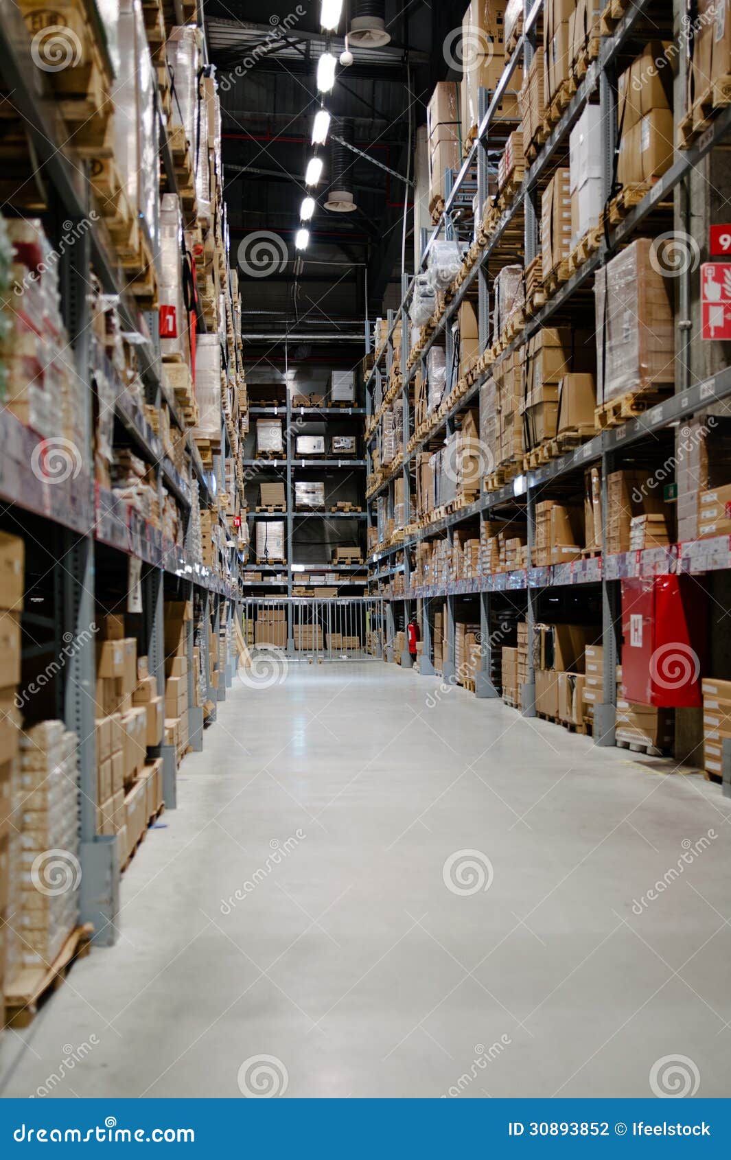 Large and Tall Full Warehouse Stock Photo - Image of commerce, indoors ...