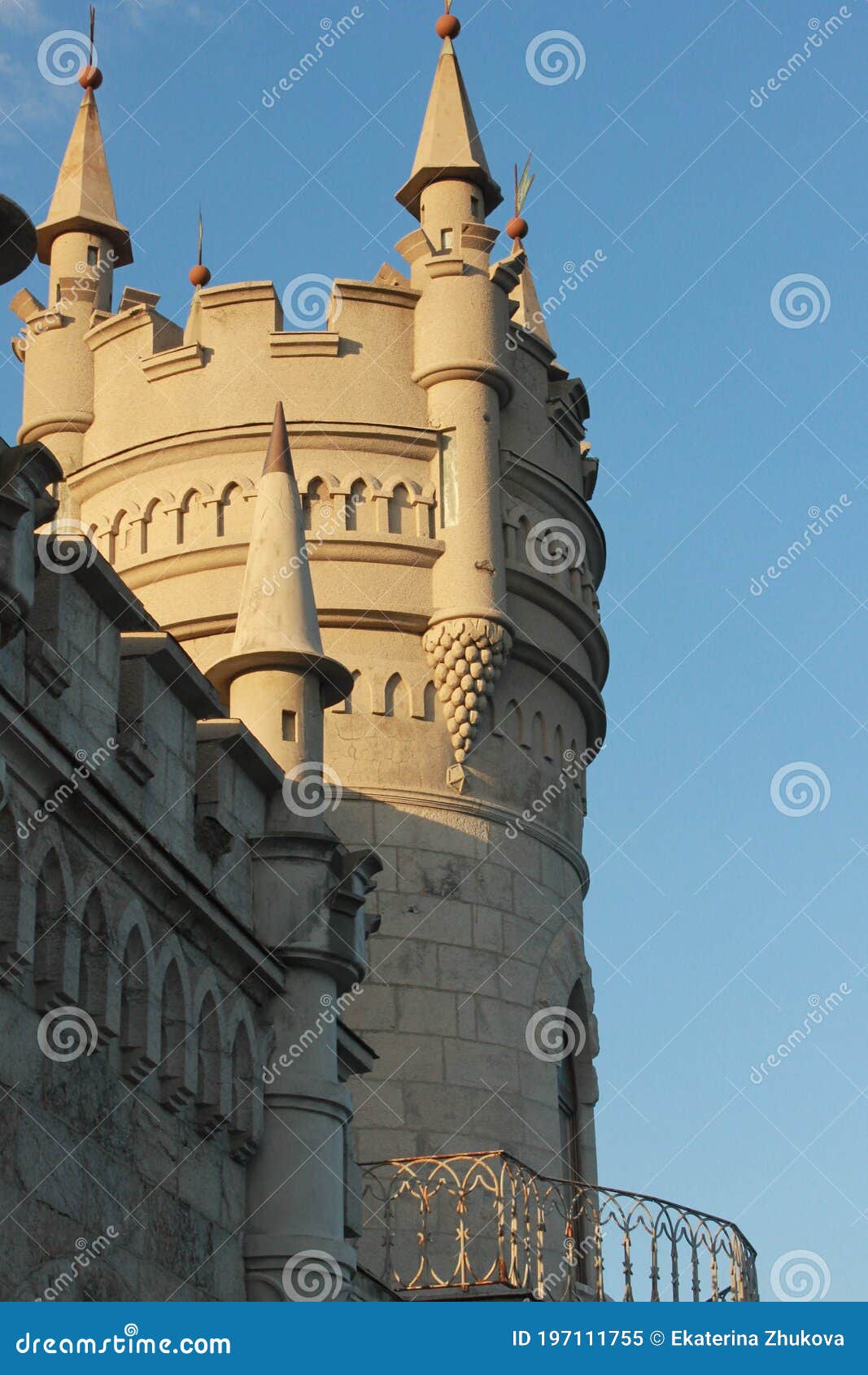 A Large Tall Tower with a Clock on the Side of a Building Stock Image ...