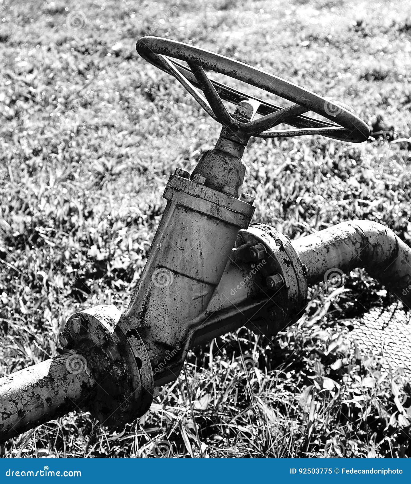 Large Tap with Pipe Closure Valve in an Industrial Plant Stock Image ...
