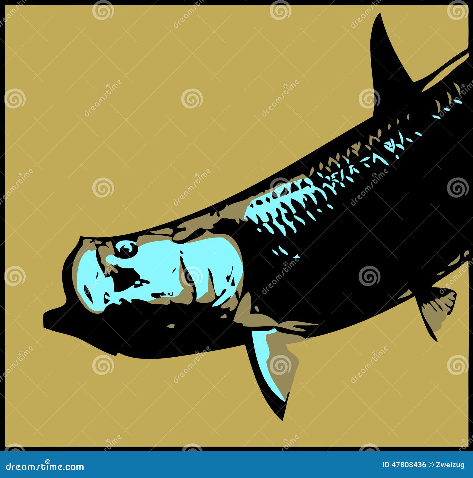 Large Tarpon on the Hunt - Vector Stock Vector - Illustration of ...