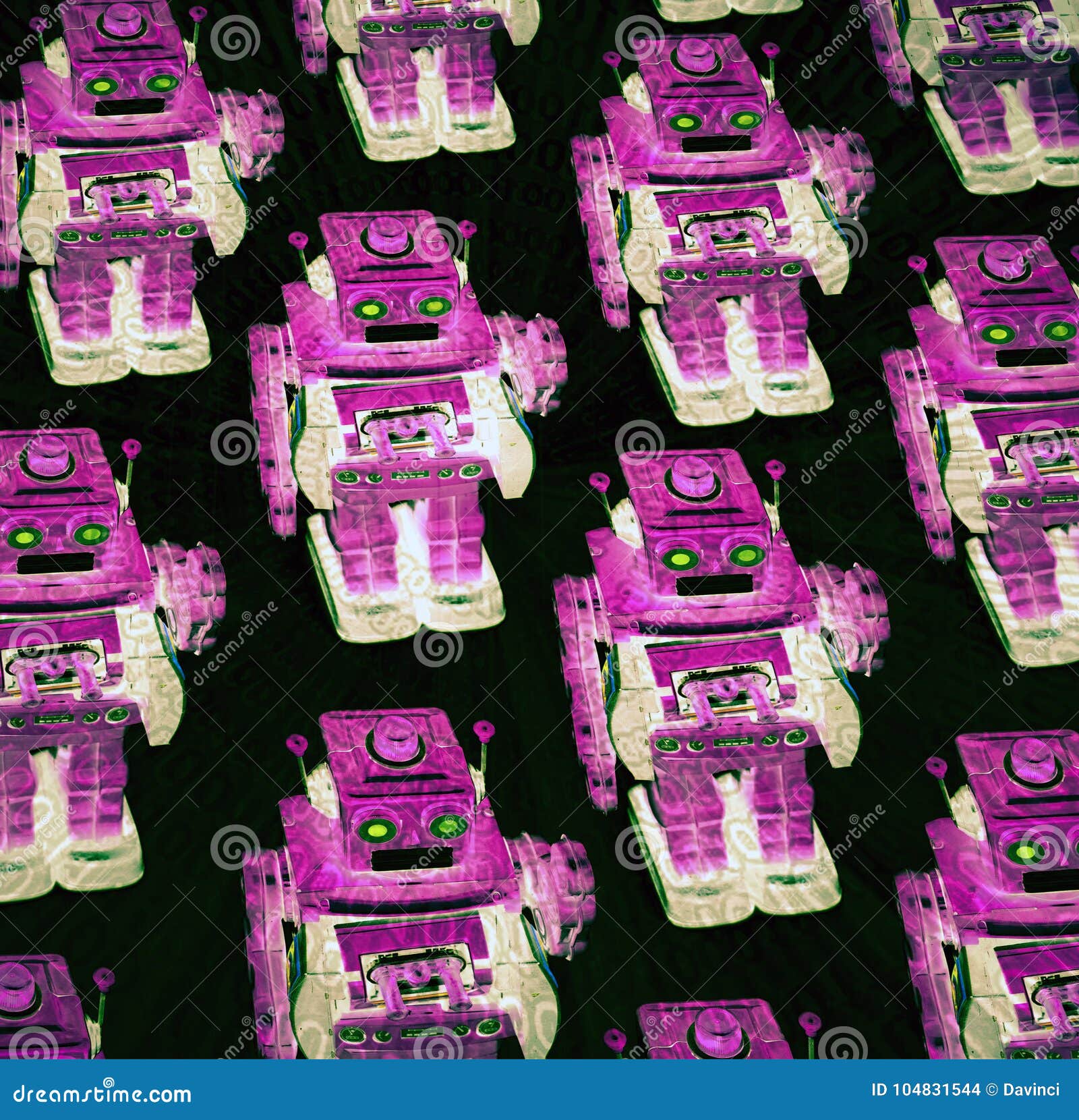 Robots abstract stock illustration. Illustration of individuality ...