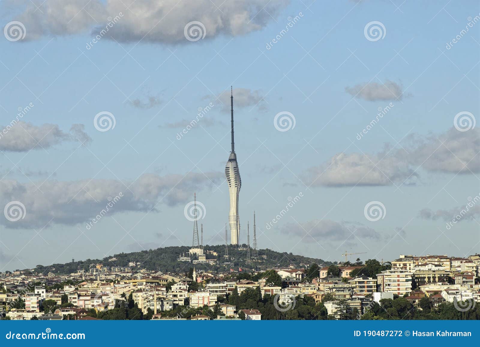 Big Television and Radio Transmitter Stock Photo - Image of garden ...