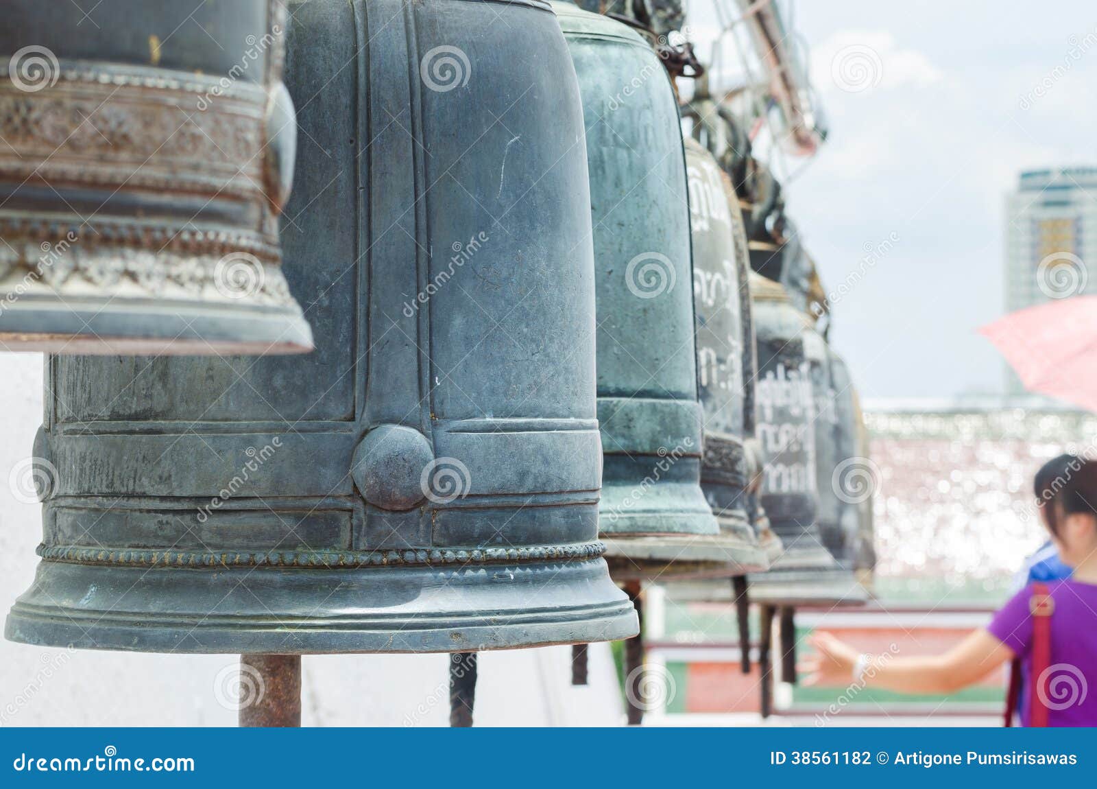 Large temple bell stock photo. Image of bronze, ringing - 38561182