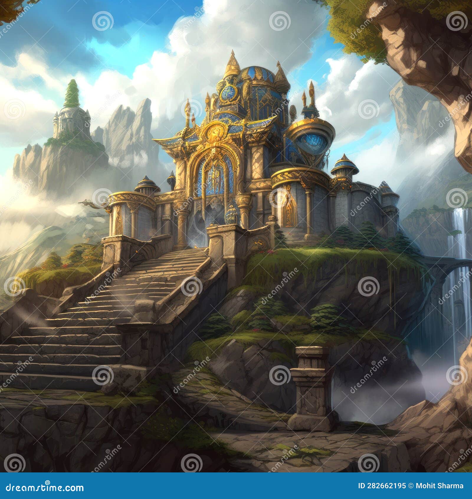 Large Temple of Heaven Perched on a Hill in Overcast Weather Using Ai Image Generative Stock ...