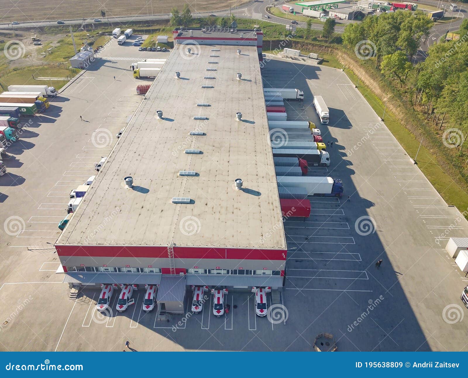 Large Terminal. Loading and Distribution of Goods Stock Image - Image ...