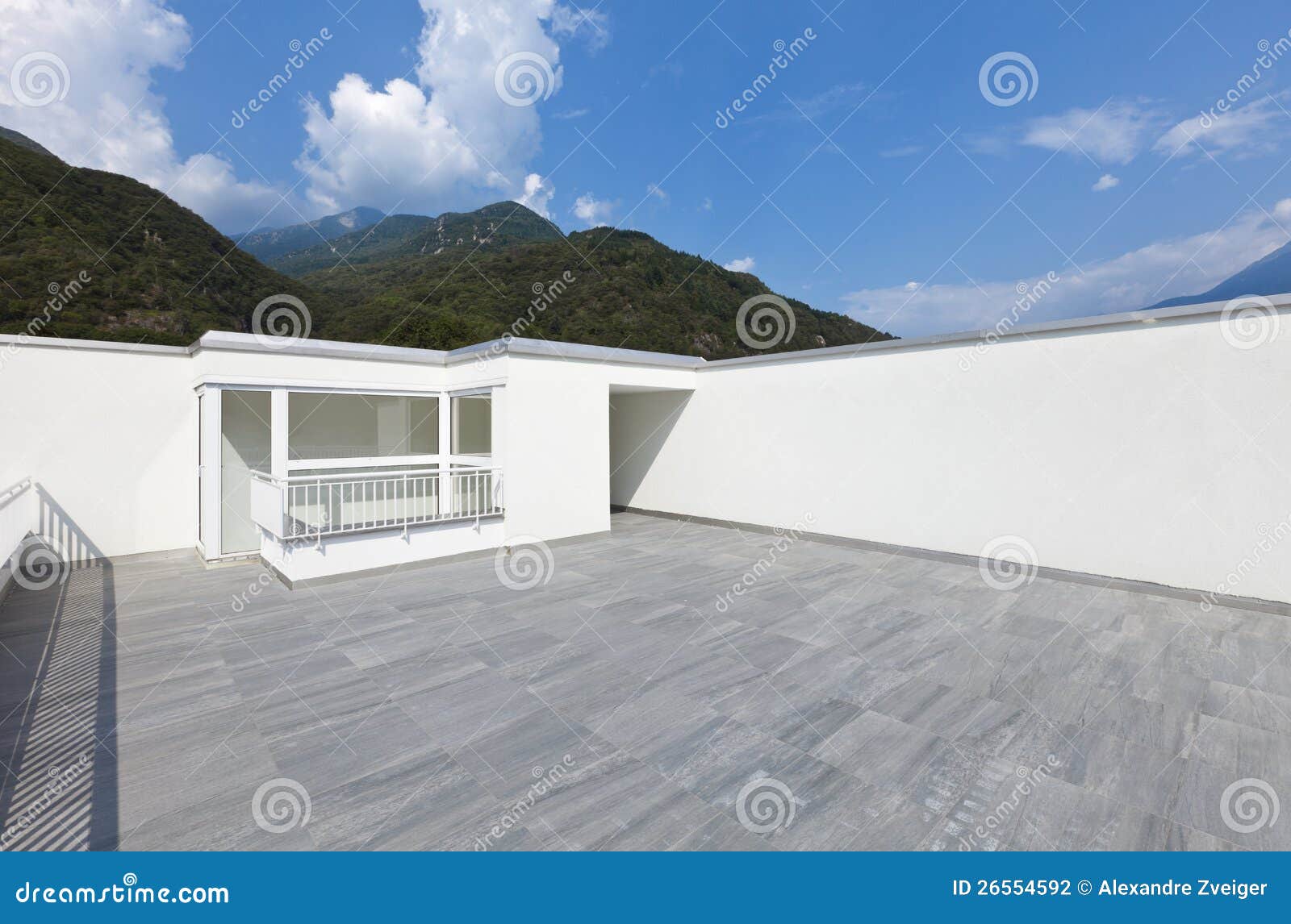 Large terrace stock photo. Image of terrace, gray, banister - 26554592