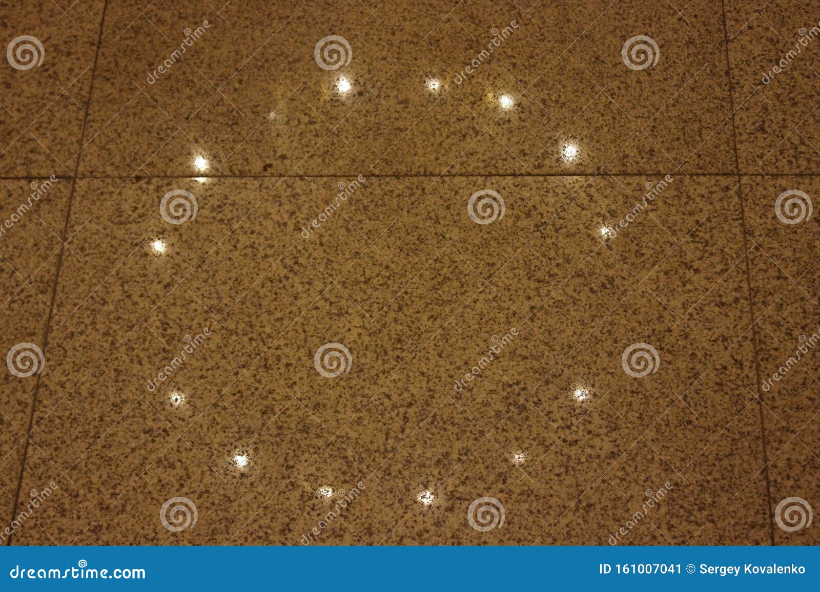 Light Reflection of Lamps on Floor Tiles. Russia. Stock Image - Image ...