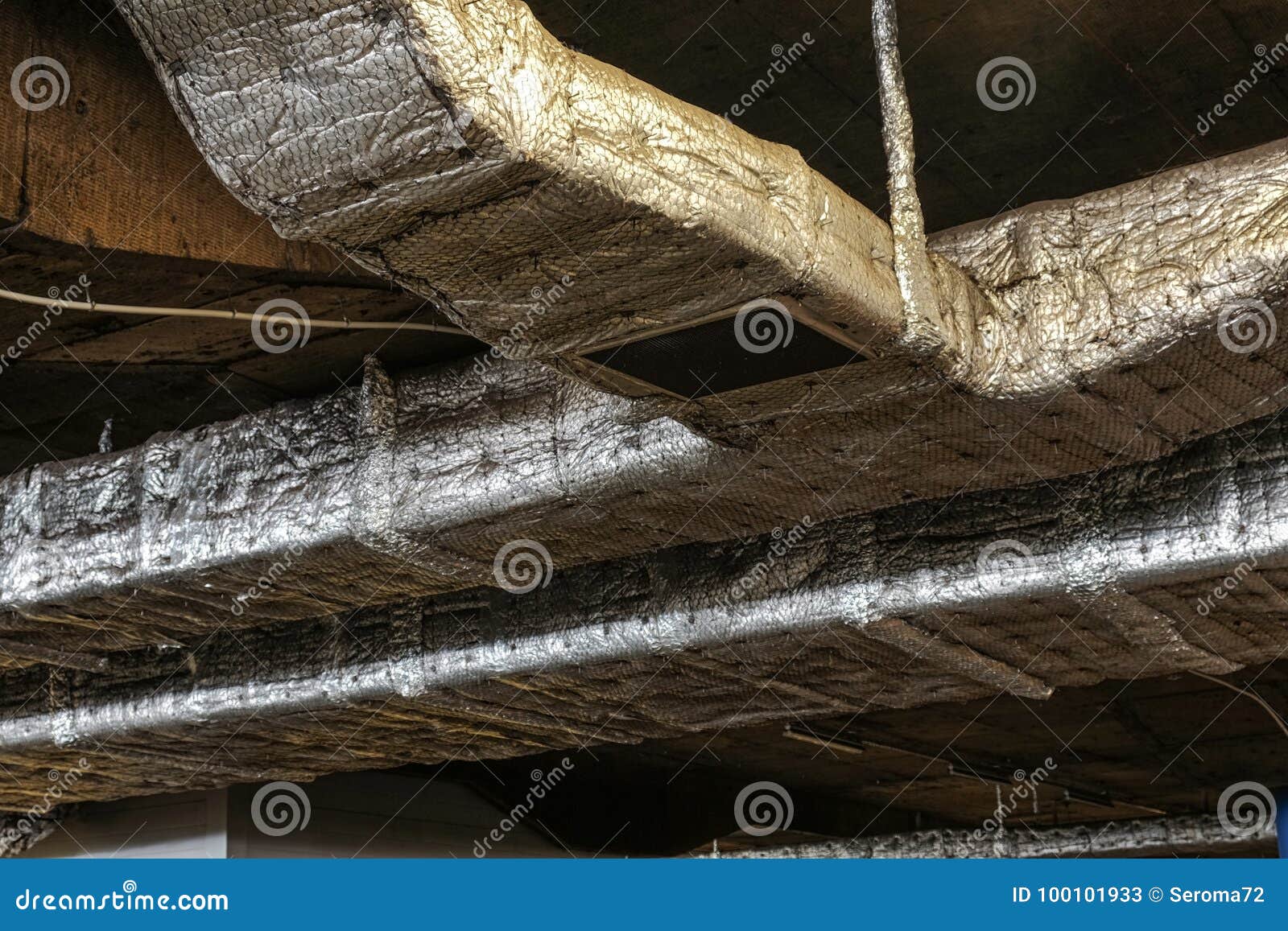 Large Ventilation Pipes on the Ceiling Stock Image - Image of design ...