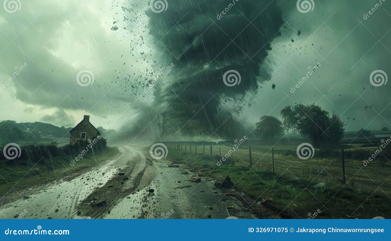 Large Tornado Over The Water Stock Image | CartoonDealer.com #146131537