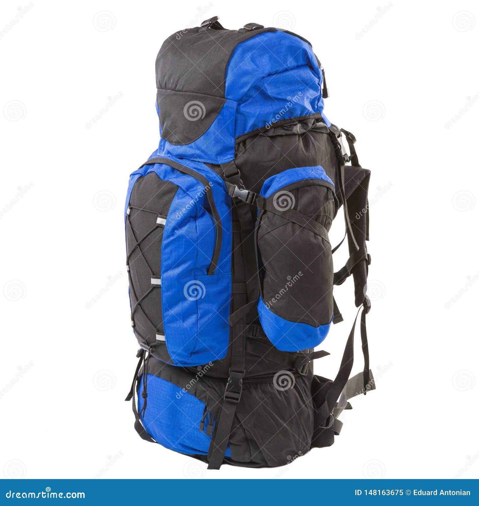 Large Tourist Backpack, Color Combination, on White Background Stock ...