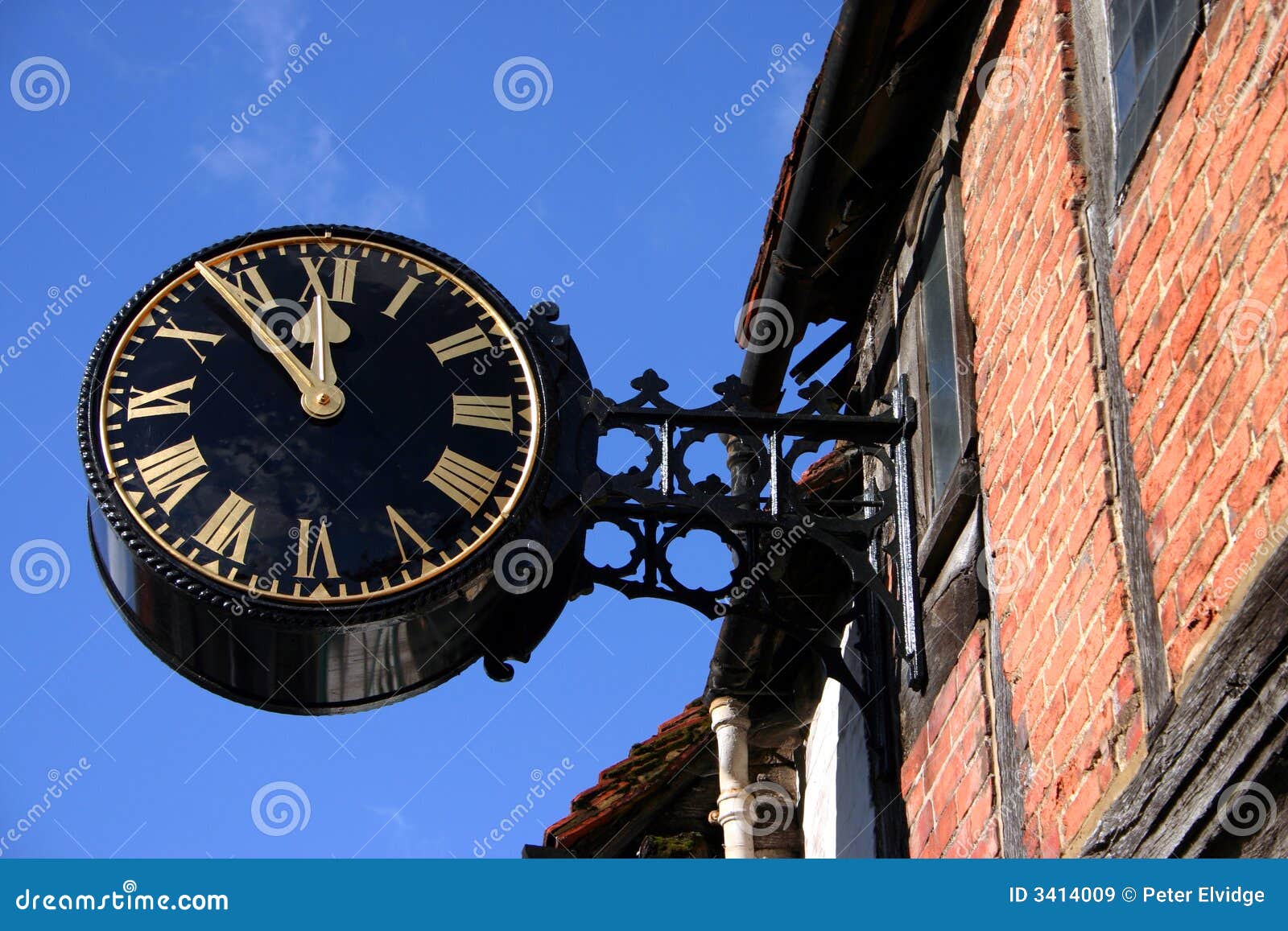 Large Town Clock stock image. Image of present, technology - 3414009