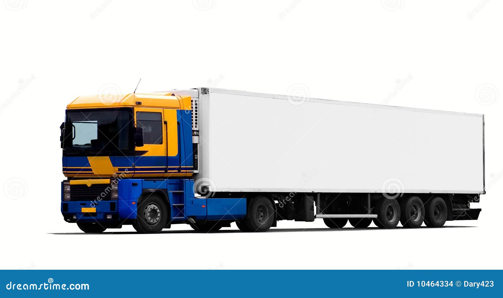 Large Tractor Trailer Truck Stock Photo - Image of mechanized ...