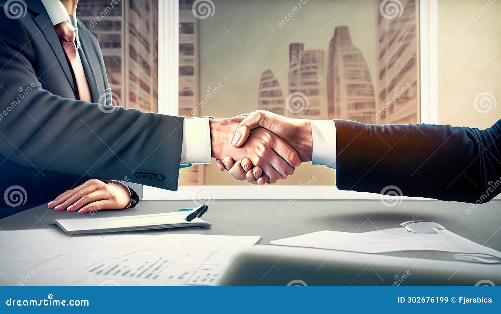 Large Traders Shaking Hands Stock Illustration - Illustration of ...