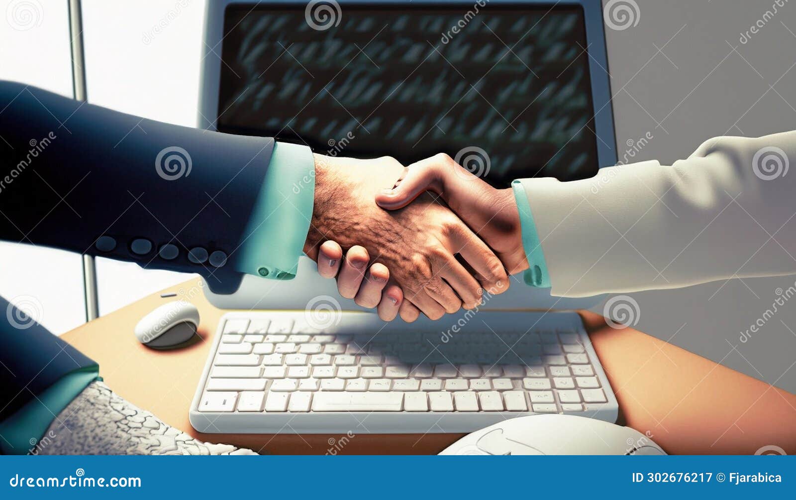 Large Traders Shaking Hands Stock Illustration - Illustration of ...
