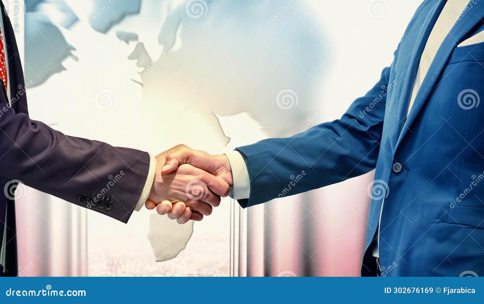 Large Traders Shaking Hands Stock Illustration - Illustration of desk ...