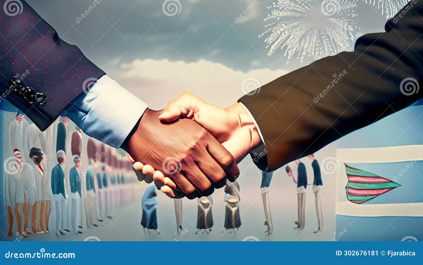 Large Traders Shaking Hands Stock Illustration - Illustration of ...