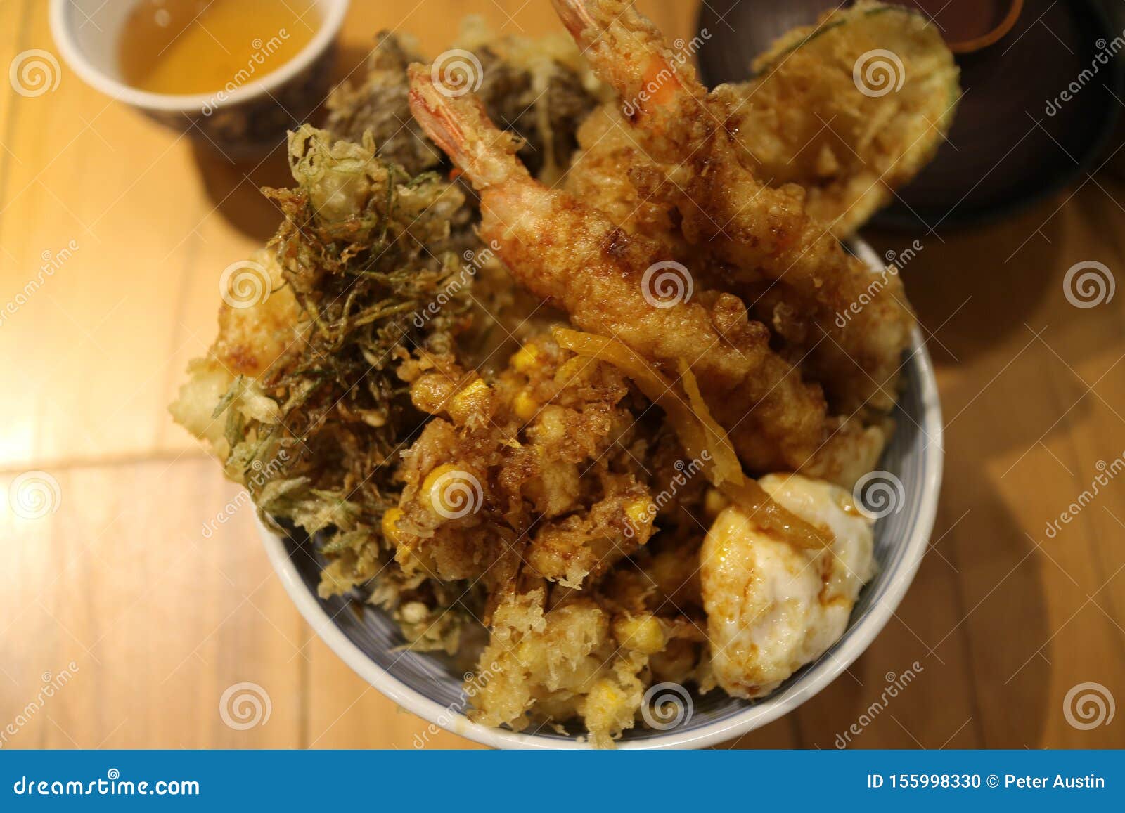 Large Traditional Japanese Tendon Dish in High-class Japanese ...