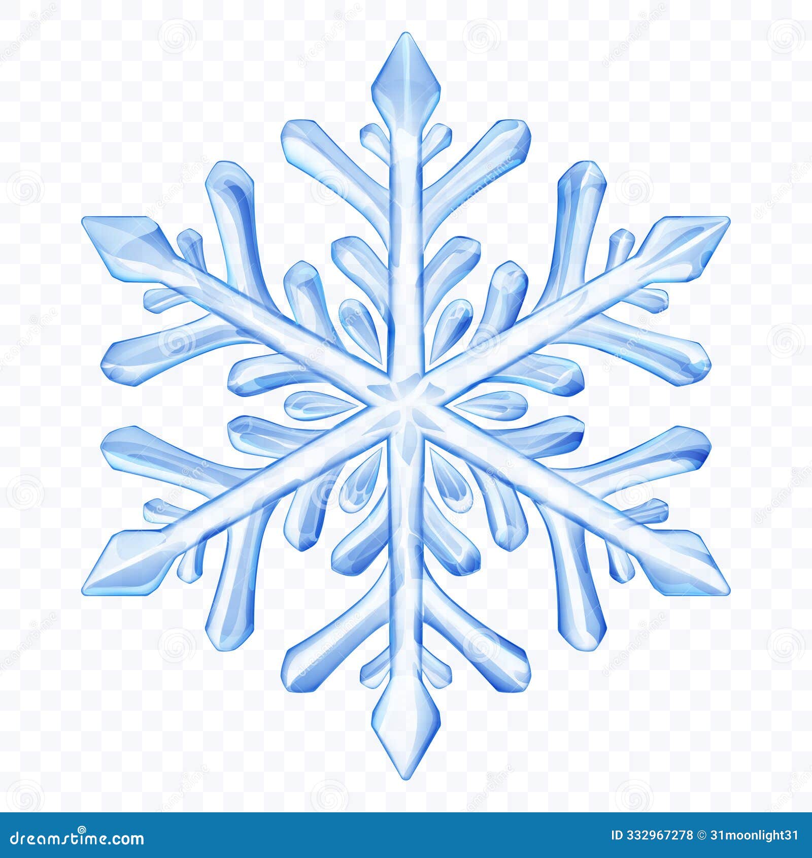 Large Translucent Christmas Snowflake Stock Illustration - Illustration ...