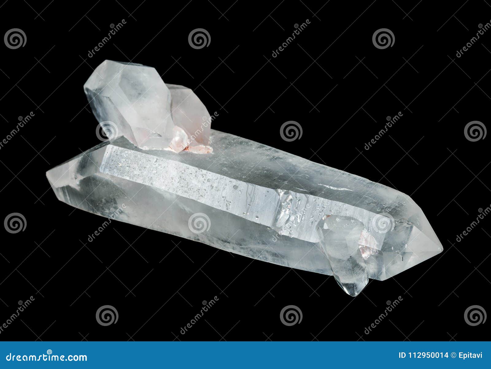Large Transparent Crystal of Quartz Stock Photo - Image of ...