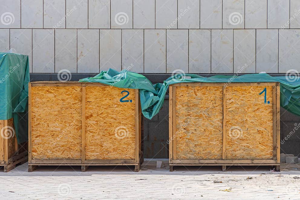 Large Transport Boxes stock image. Image of commercial - 259448357