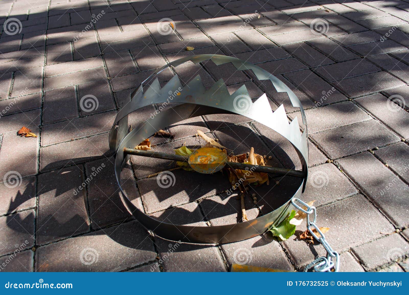 Large Traps. Concept of Man Trapping. Fall Stock Image - Image of ...