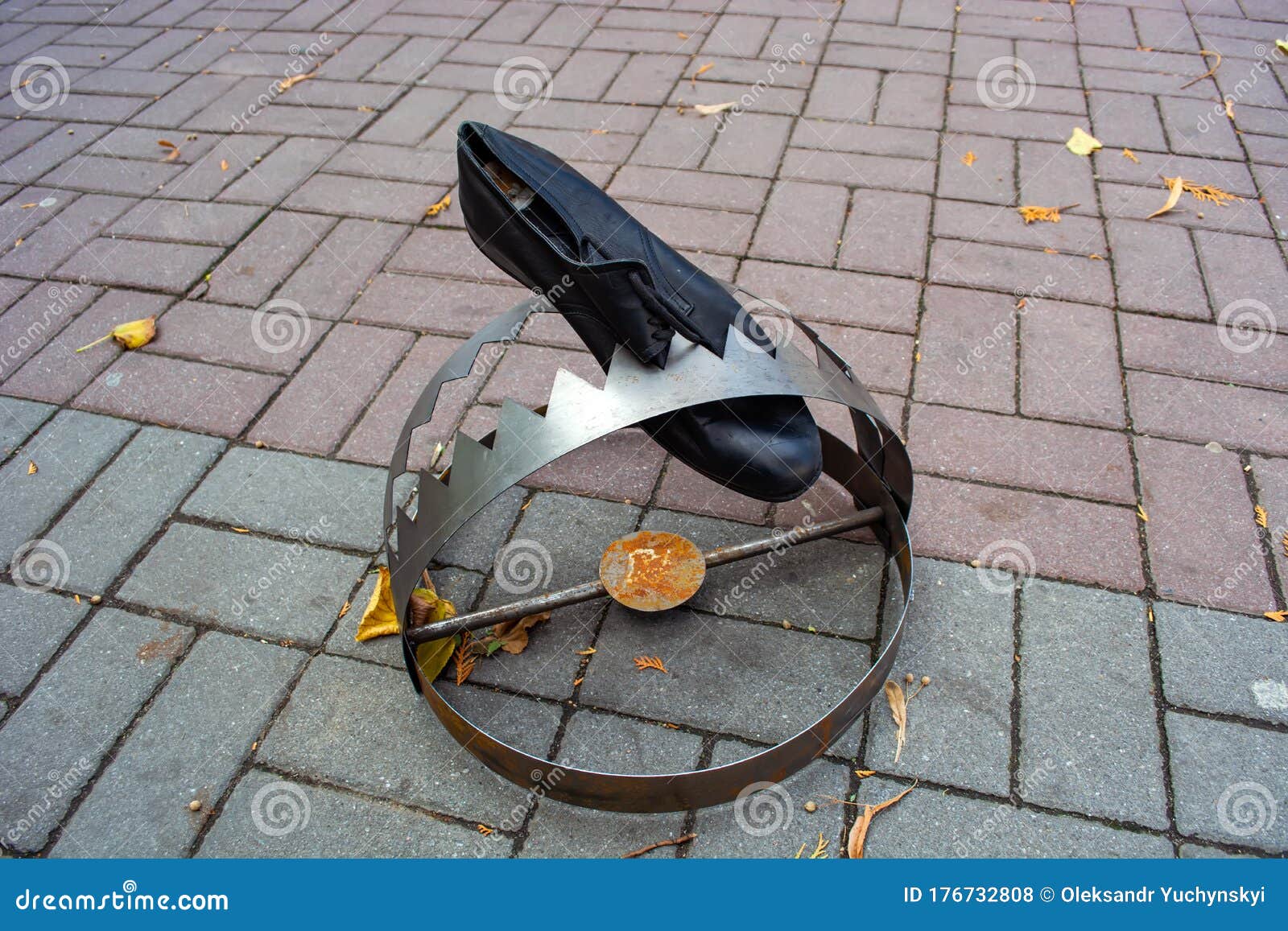 Large Traps. Concept of Man Trapping. Fall Stock Photo - Image of ...