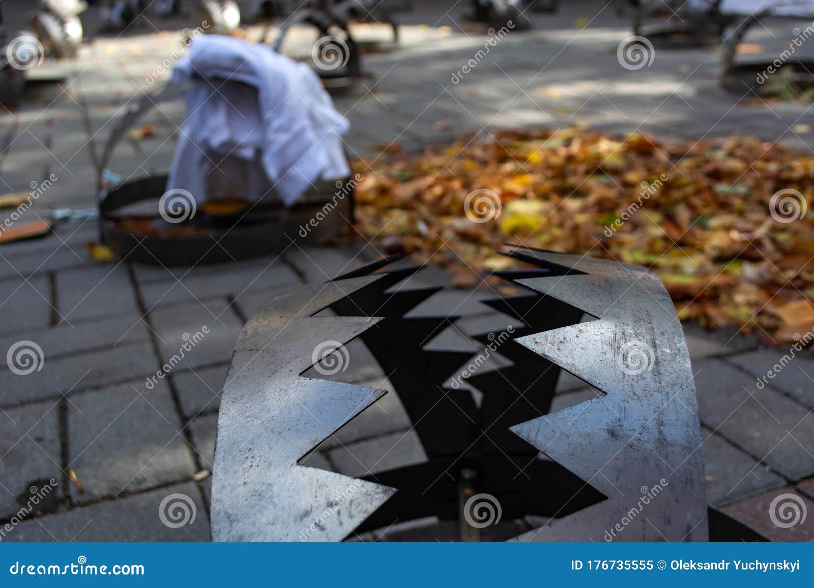 Large Traps. Concept of Man Trapping. Fall Stock Image - Image of ...