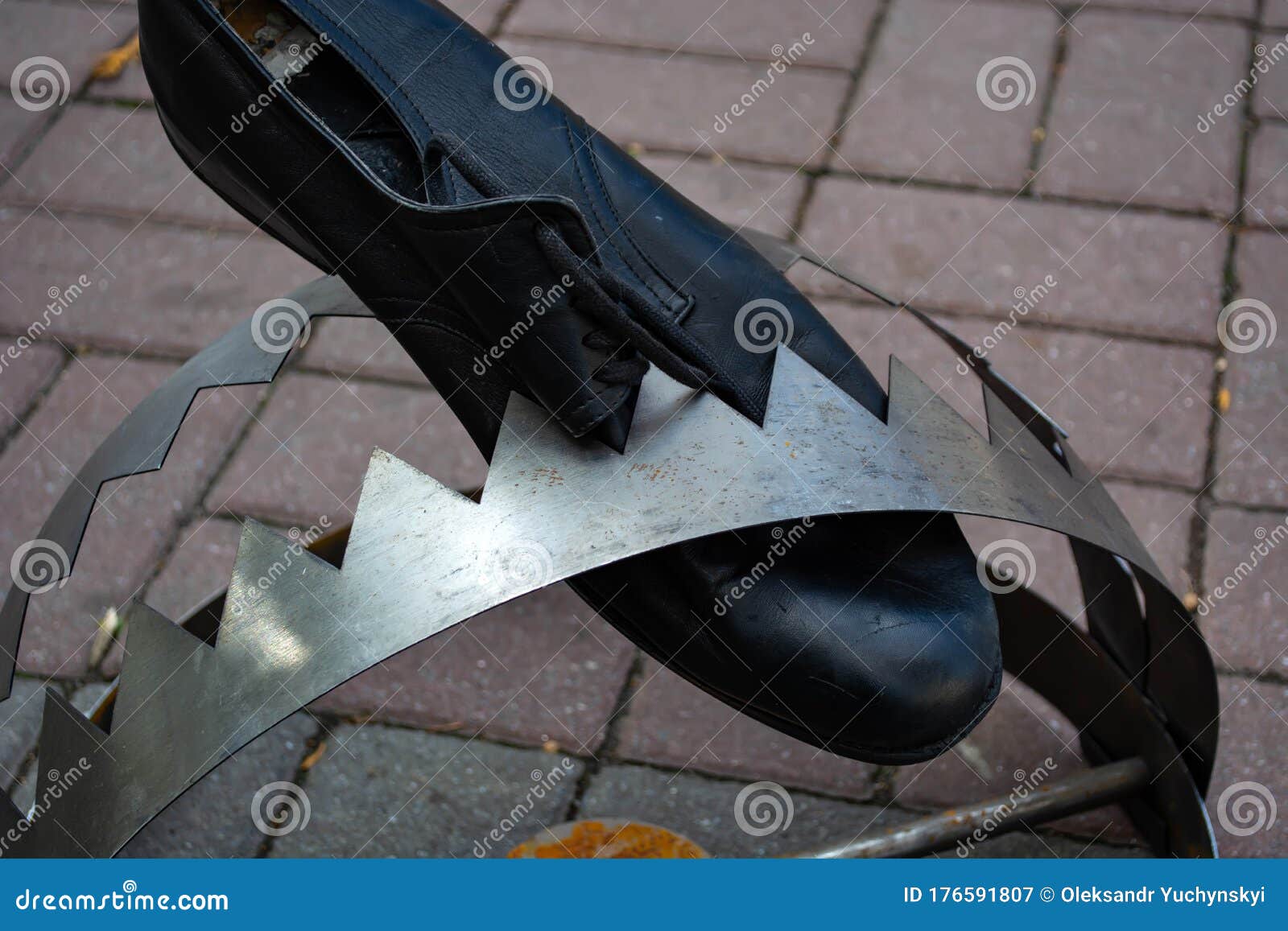 Large Traps. Concept of Man Trapping. Fall Stock Image - Image of idea ...