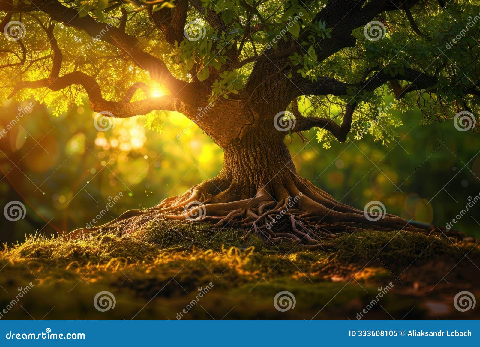 A Large Tree and Long Roots of this Tree in the Forest. the Roots are ...