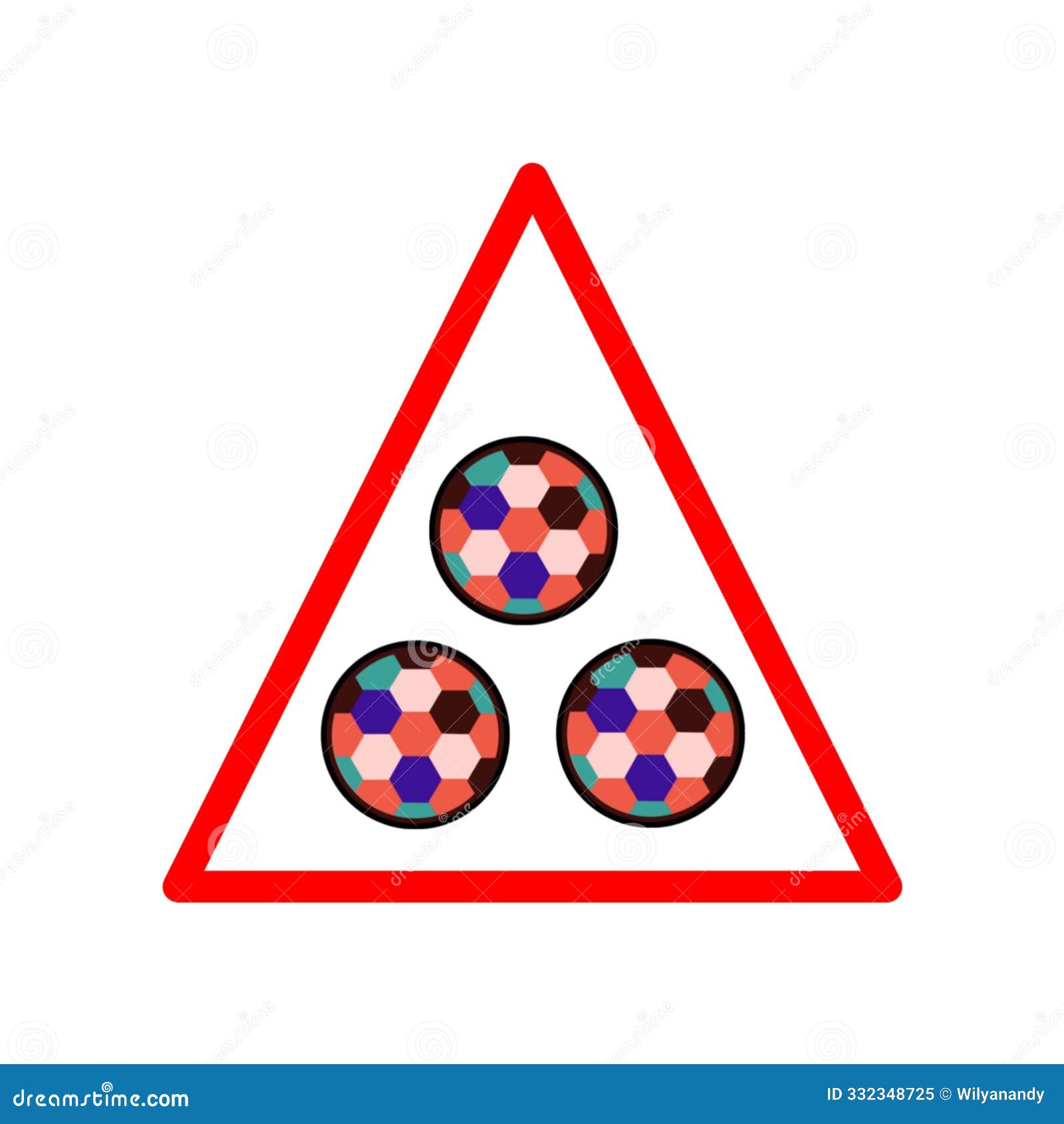 Large Triangular Ball on a White Background Stock Illustration ...