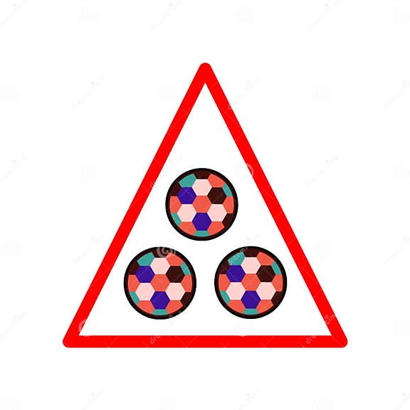 Large Triangular Ball on a White Background Stock Illustration ...