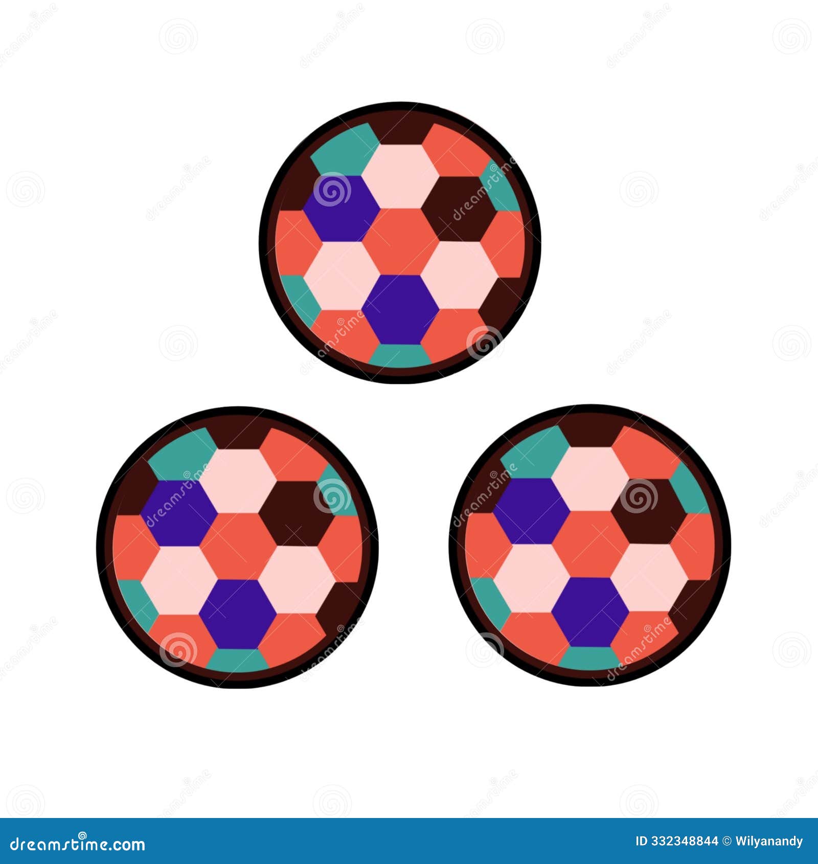 Large Triangular Ball on a White Background Stock Illustration ...