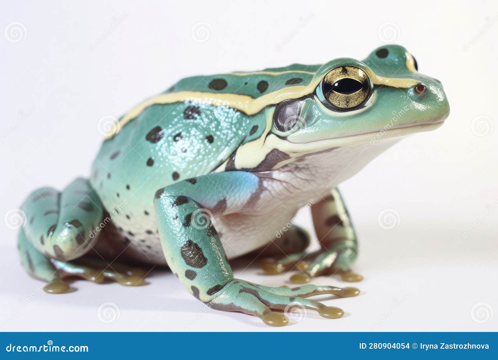 Large Tropical Frog on a White Background. Generative AI Stock ...