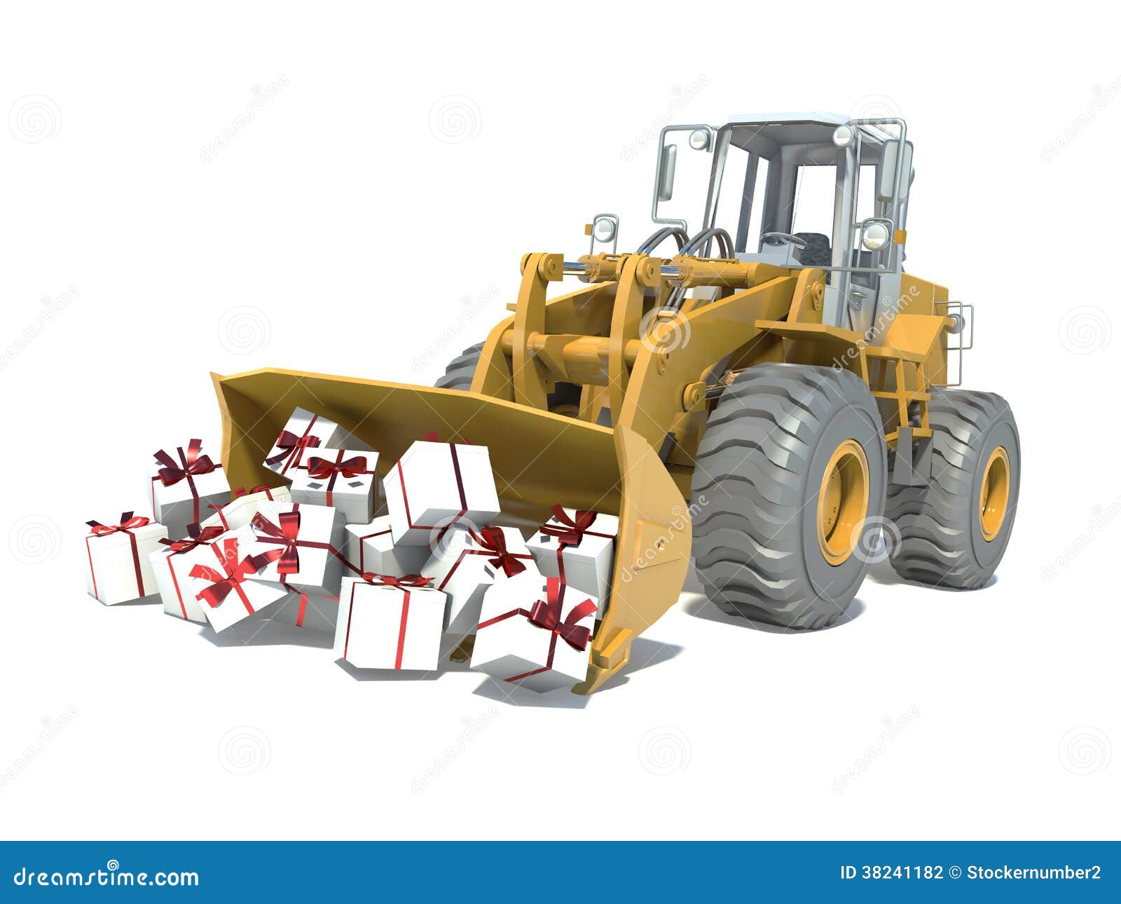 Large truck brought gifts stock illustration. Illustration of container ...