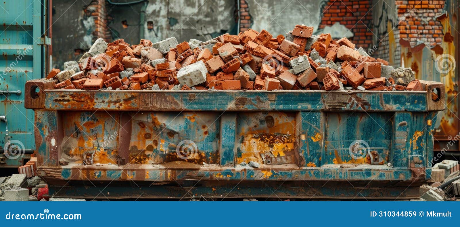 Large Truck Loaded with Bricks Stock Image - Image of duty ...