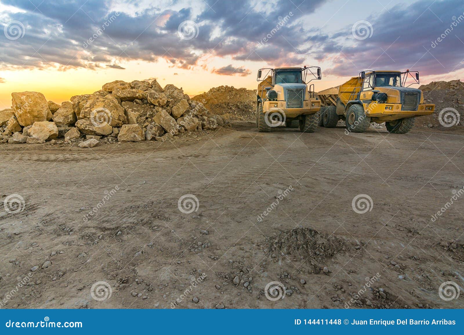 Large Trucks in an Open Pit Mine Stock Photo - Image of environment ...