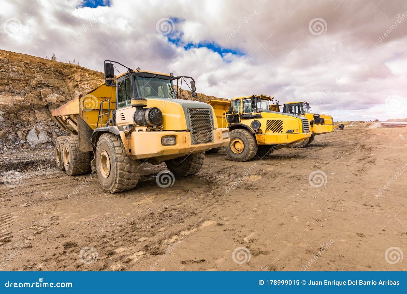 Large Trucks in an Open Pit Mine Stock Image - Image of activity, coal ...