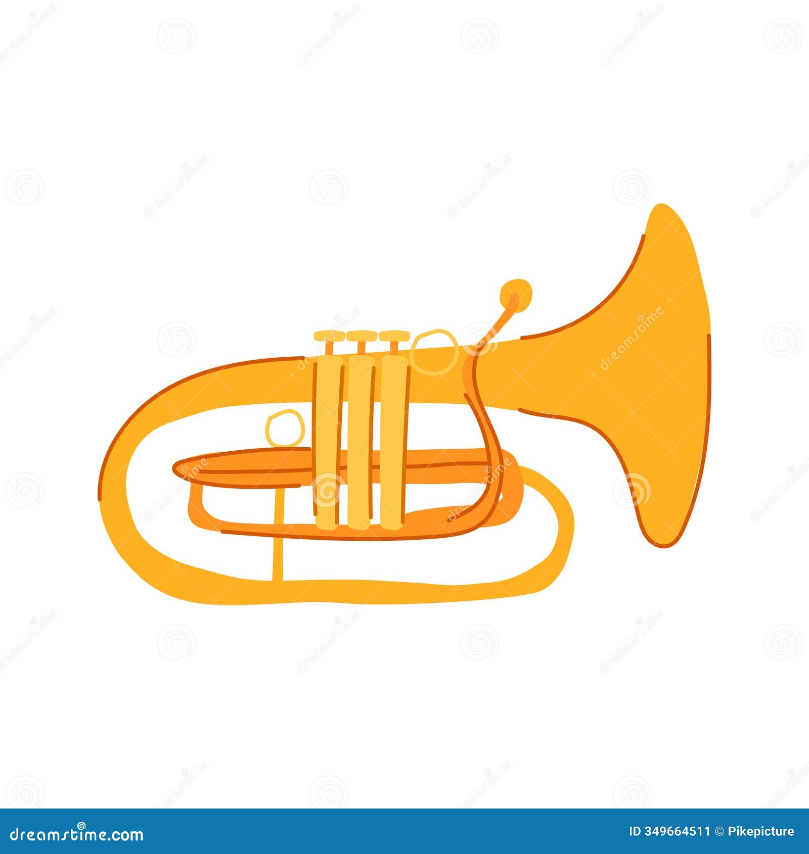 Large Tuba Cartoon Vector Illustration Stock Illustration ...