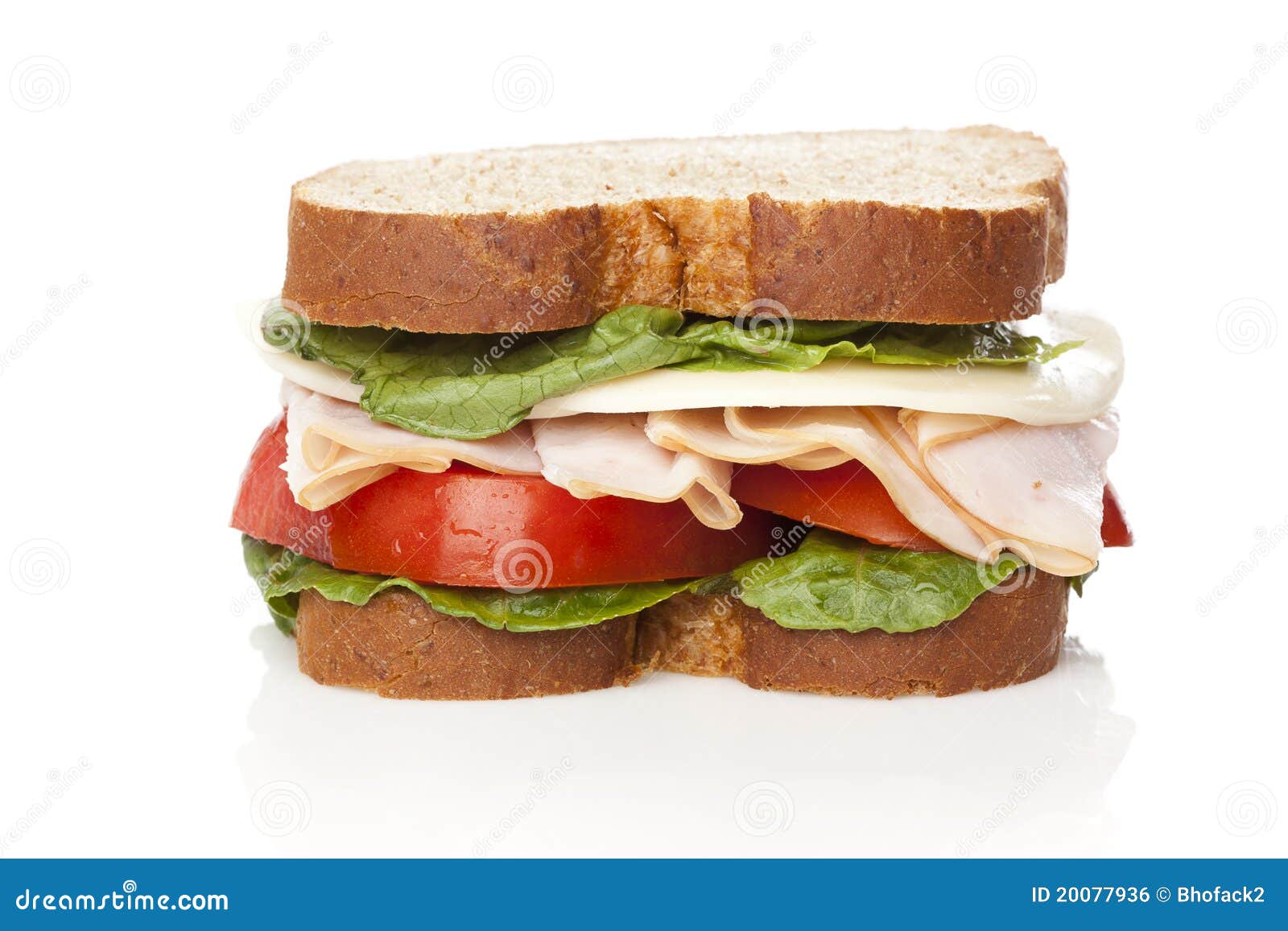 A large turkey sandwhich stock photo. Image of lunch - 20077936