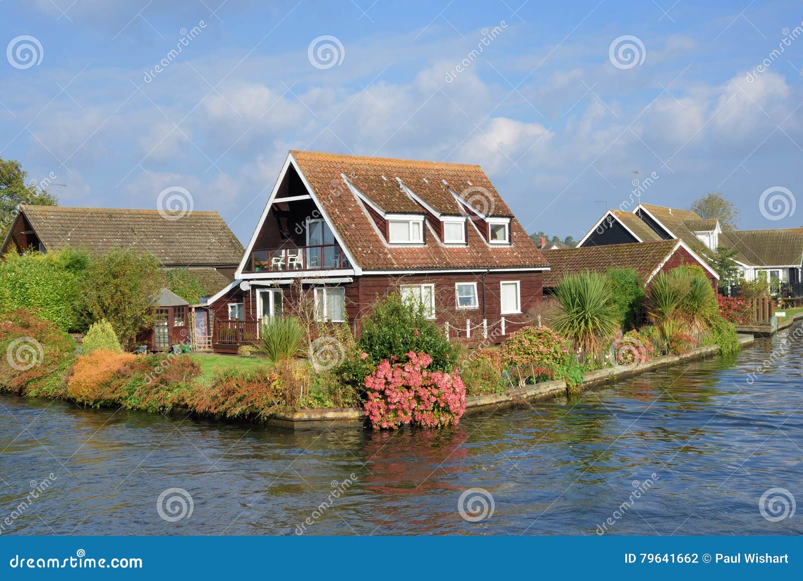 Large UK riverside house stock photo. Image of england - 79641662