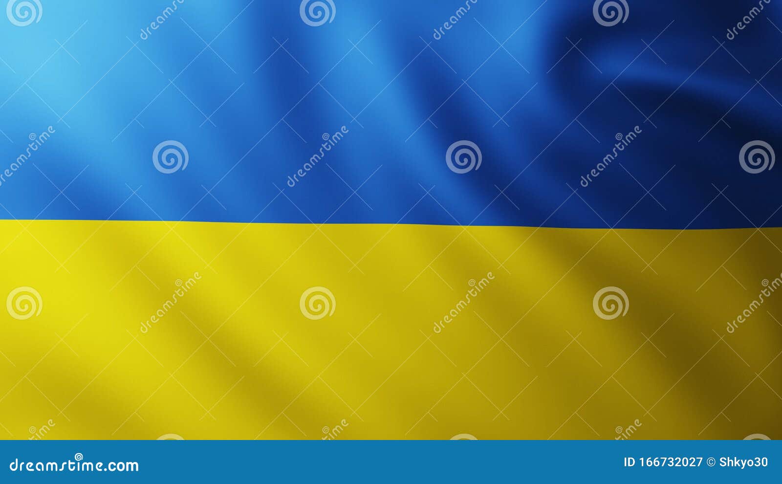Large Ukrainian Flag Background in the Wind Stock Illustration ...