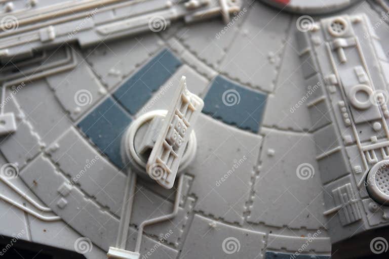 A Huge Gray Spaceship of the Future with Instruments and Equipment is ...