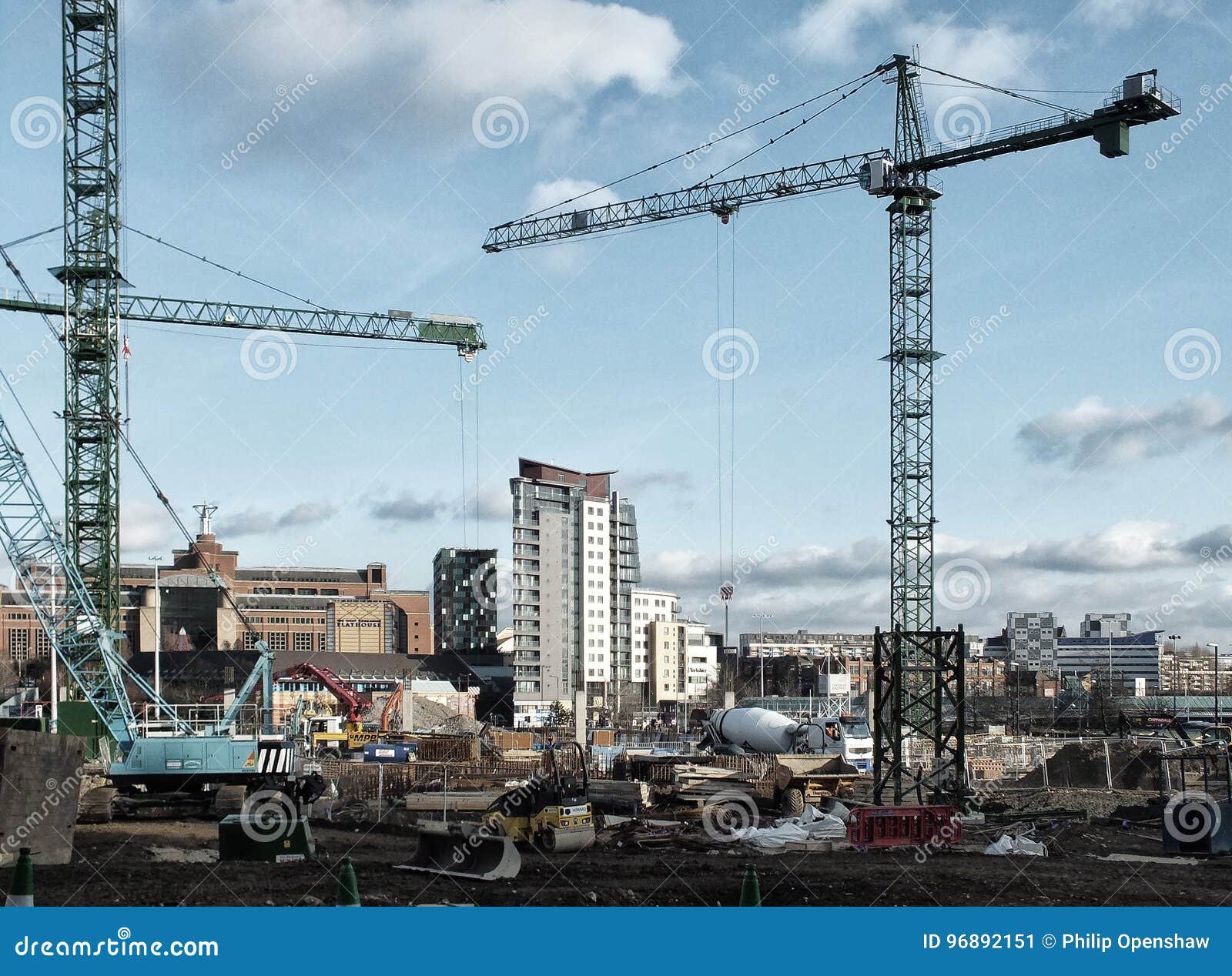 Large Urban Development Construction Site Editorial Photo - Image of ...
