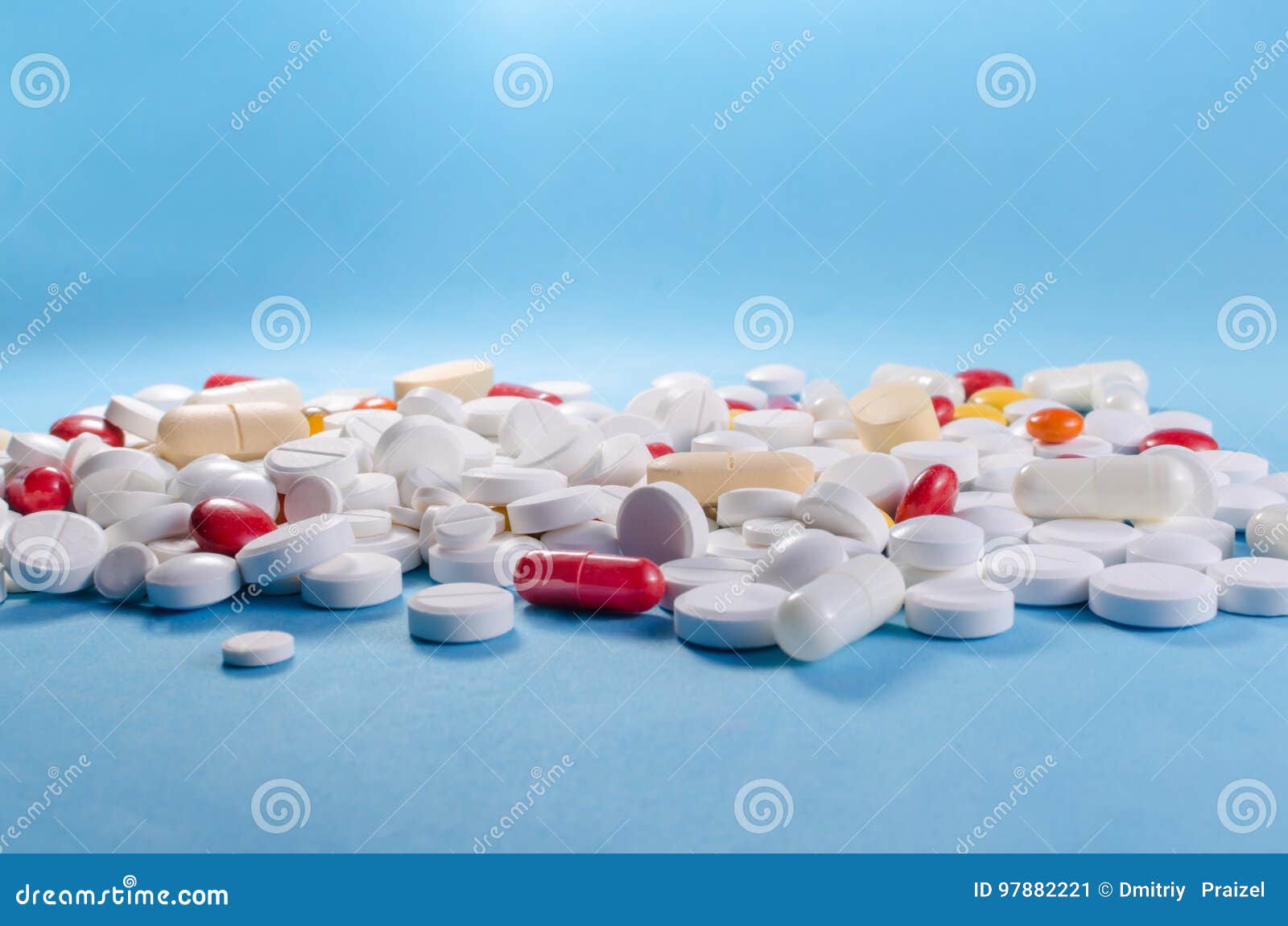 A Large Variety of Medicinal Tablets Stock Image - Image of industry ...