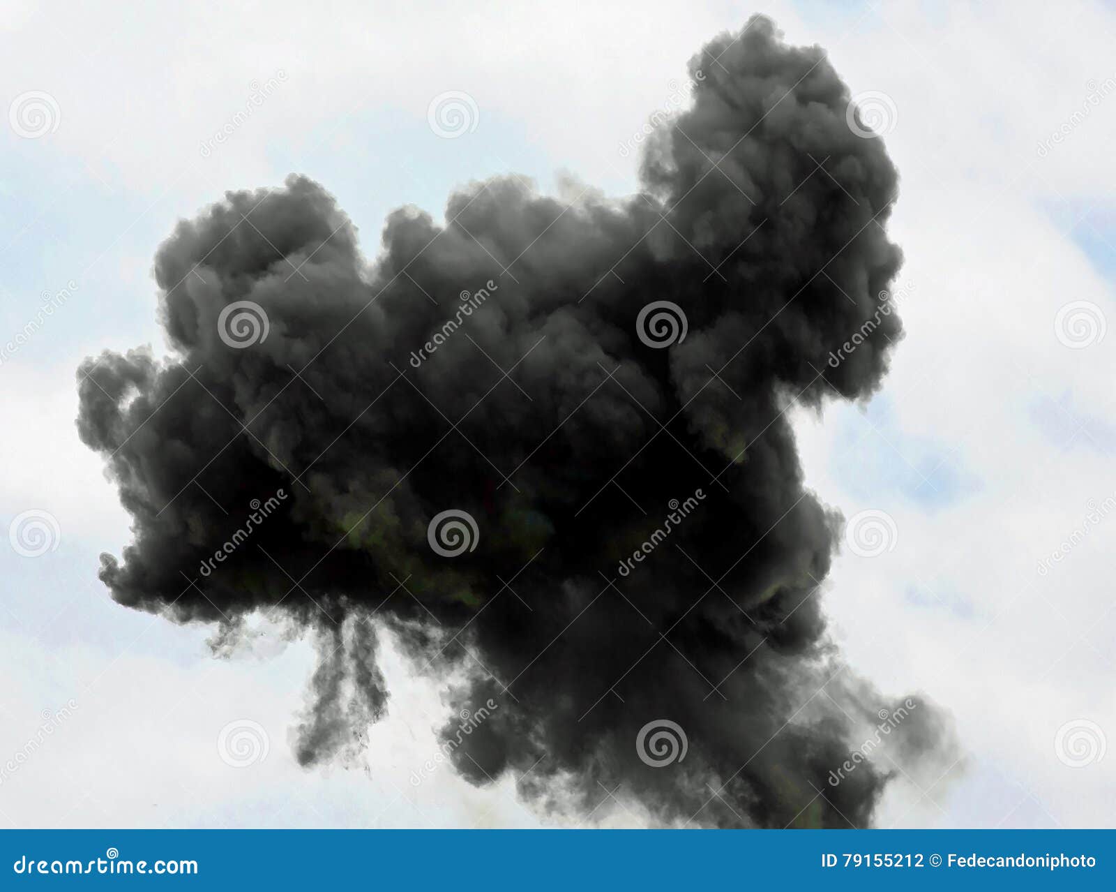 Large Very Dense Black Cloud of the Explosion Stock Photo - Image of ...