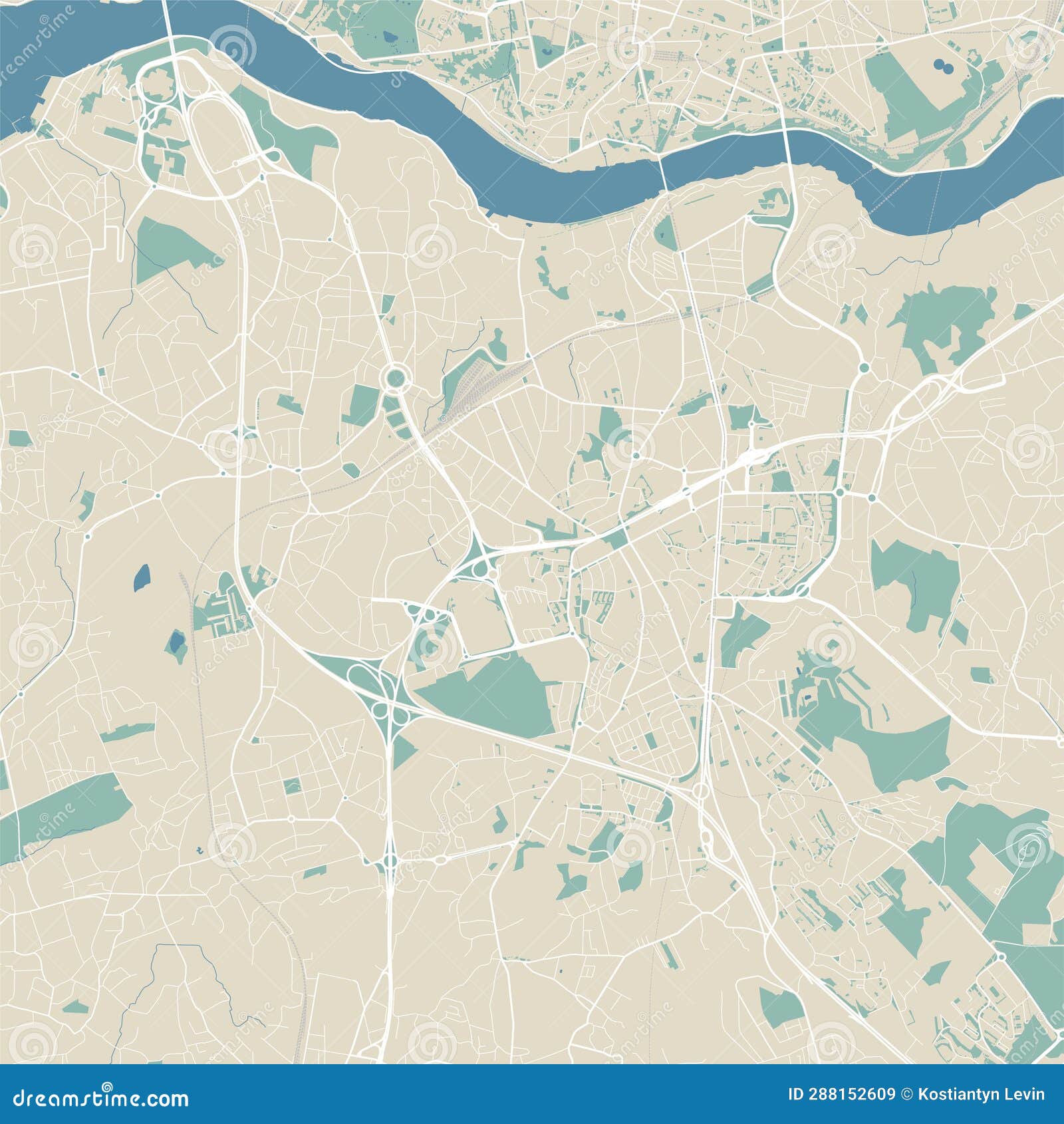 Large Vila Nova De Gaia Map Stock Vector - Illustration of print ...